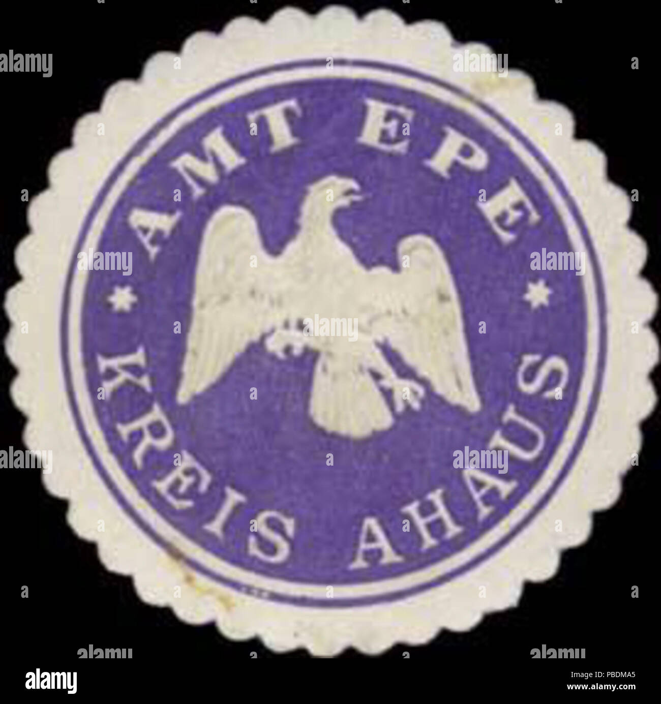 1320 Siegelmarke Amt Epe Kreis Ahaus W0380508 Stock Photo - Alamy