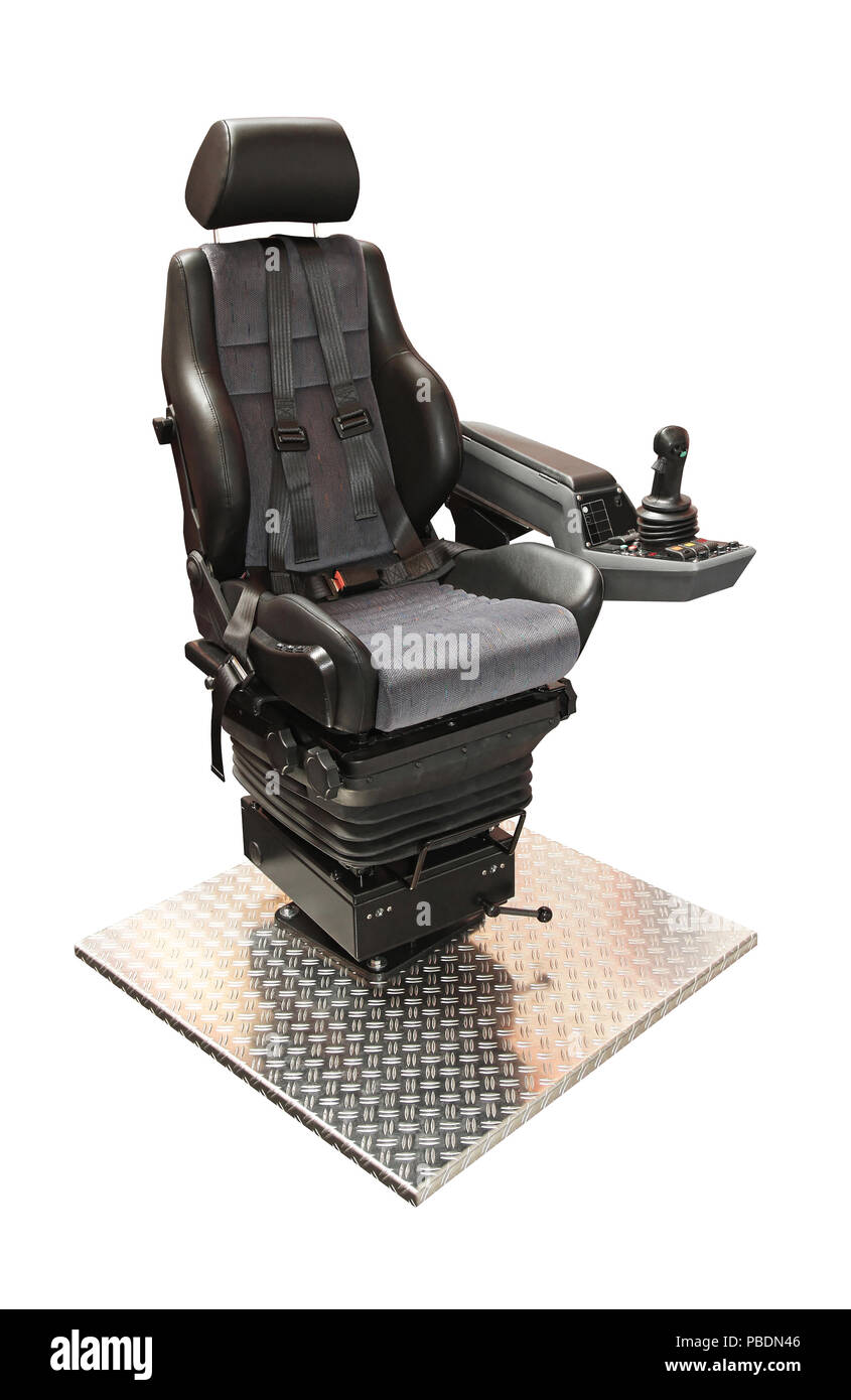 Seat with joystick control for construction machinery isolated included ...