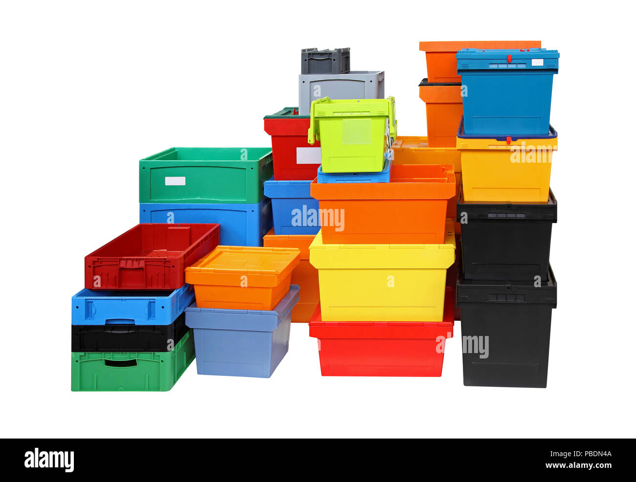 Crates and boxes for delivery shipping isolated included clipping path ...