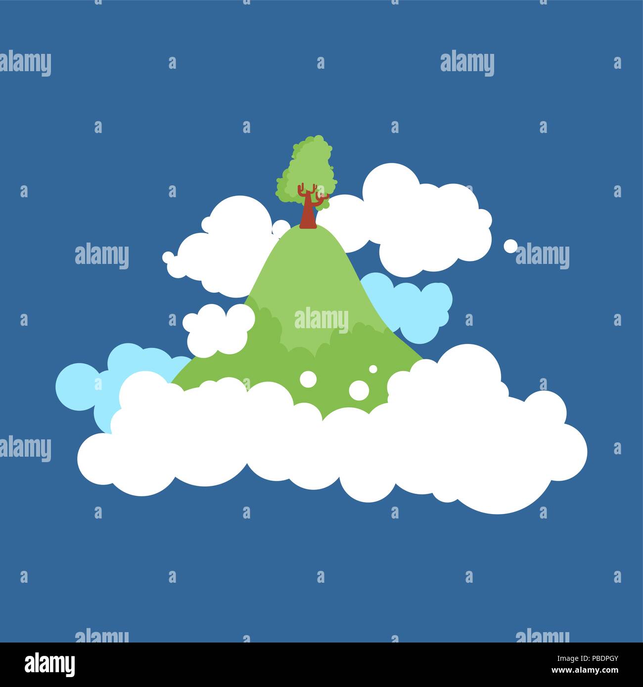 Surreal blue sky Stock Vector Images - Alamy