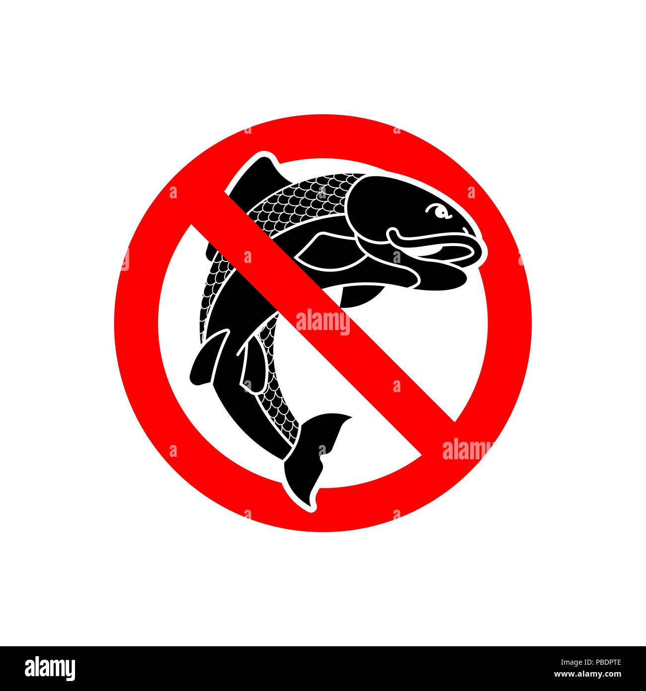 Sign ban fish Stock Vector Images - Alamy