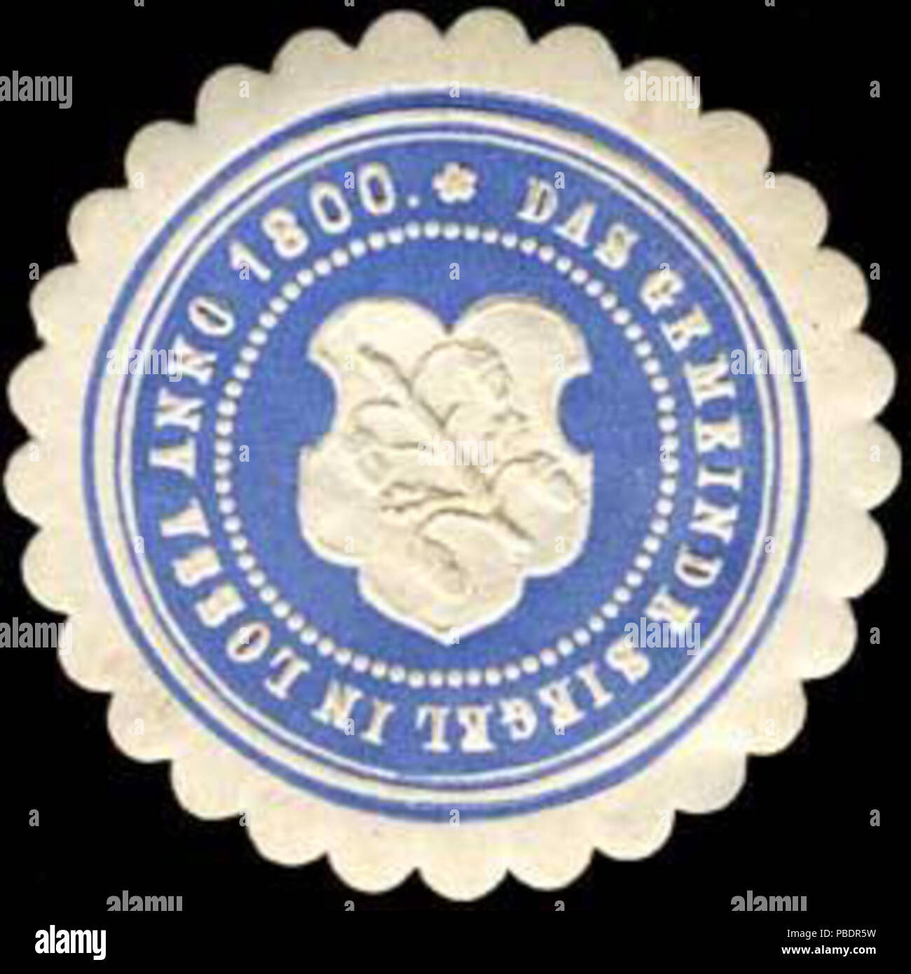 1334 Siegelmarke Das Gemeinde Siegel in Lossa Anno 1800 W0260146 Stock ...