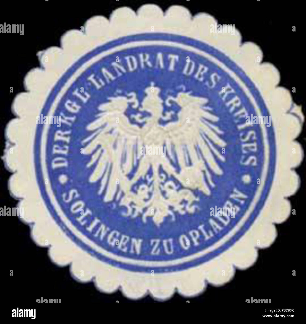 1337 Siegelmarke Der K. Landrat des Kreises Solingen zu Opladen ...