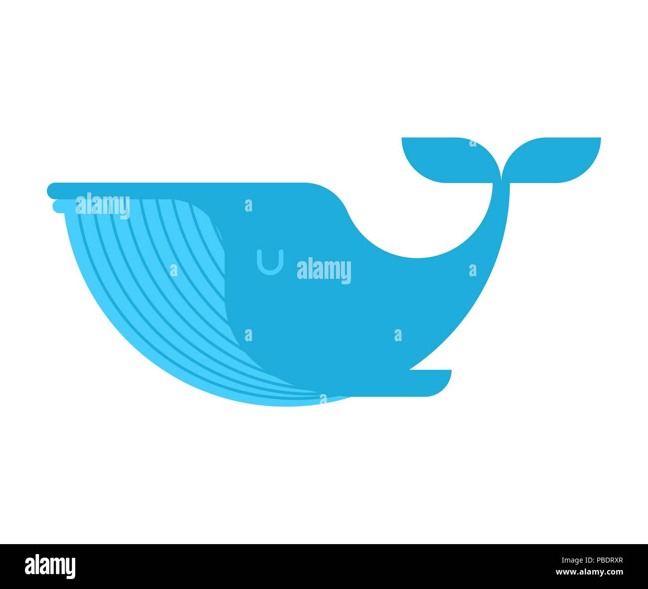Blue Whale isolated. large mammal under water. Vector illustration ...
