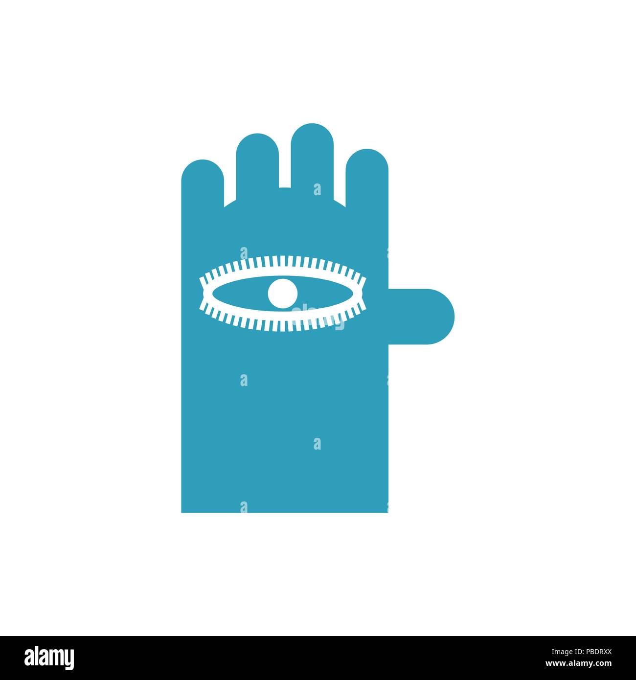 Eye on hand sign isolated. Vector illustration Stock Vector Image & Art ...