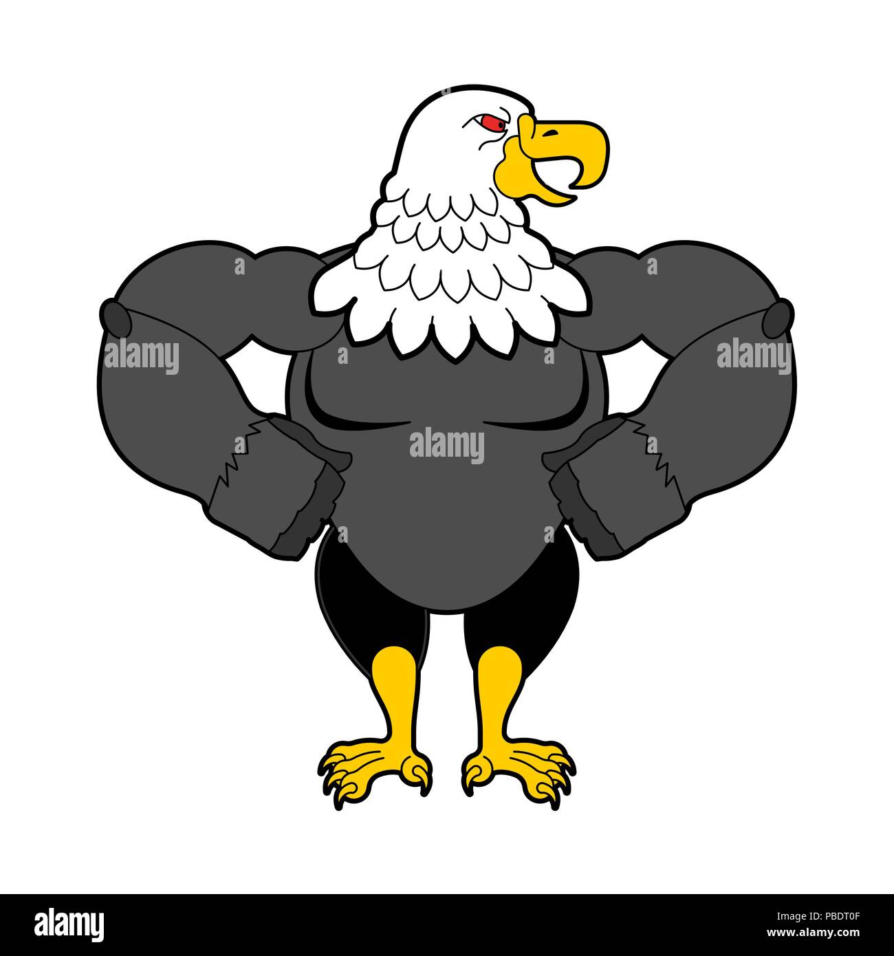 Bald eagle strong. Predator bird. Vector illustration Stock Vector ...