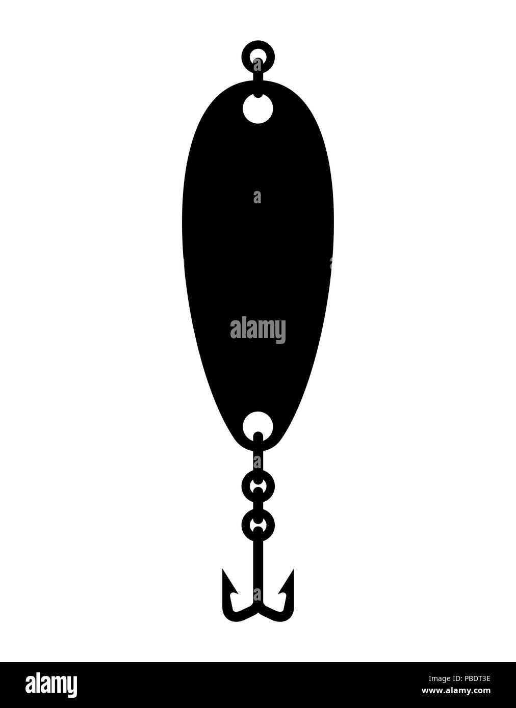 Fishing spoon isolated. bait Fisherman. Vector illustration Stock ...