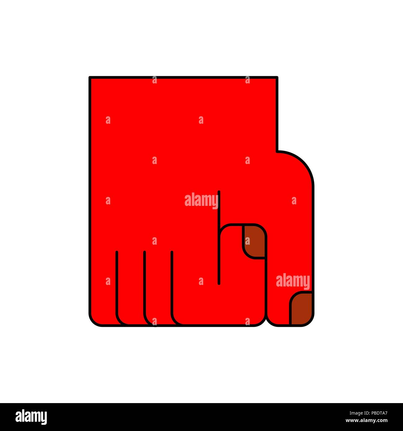 Red clenched fist illustration Cut Out Stock Images & Pictures - Alamy