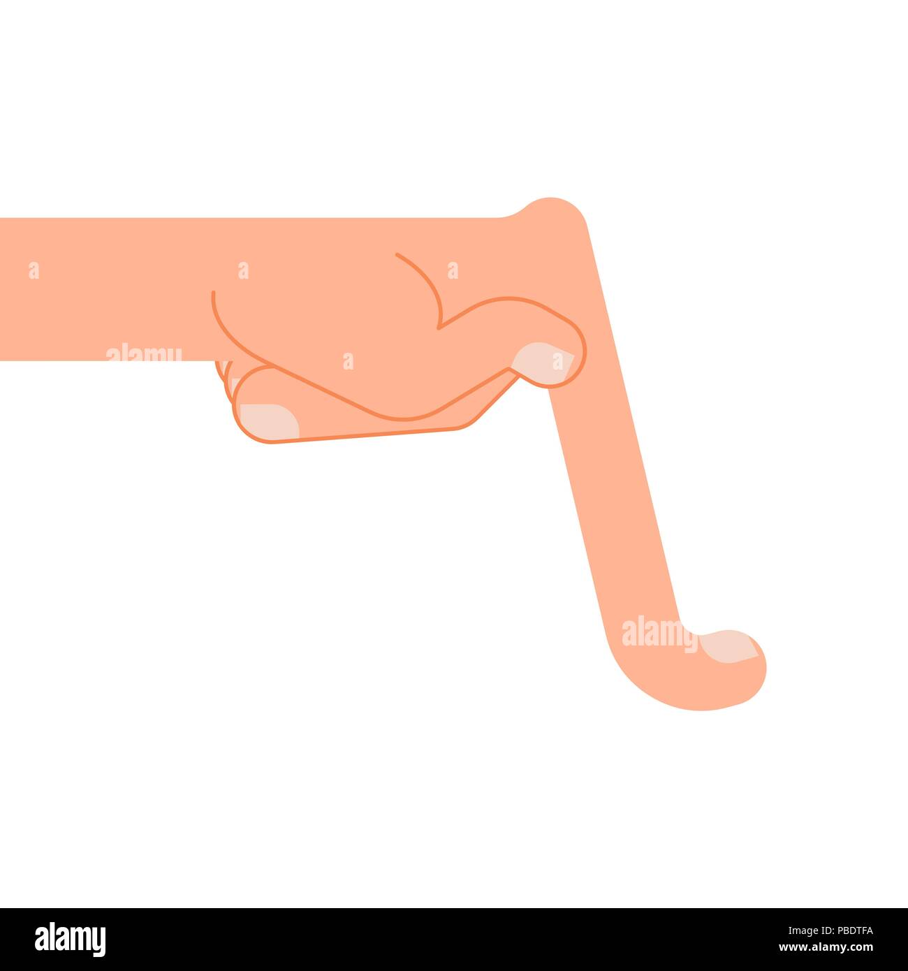 Hit finger Stock Vector Images - Alamy