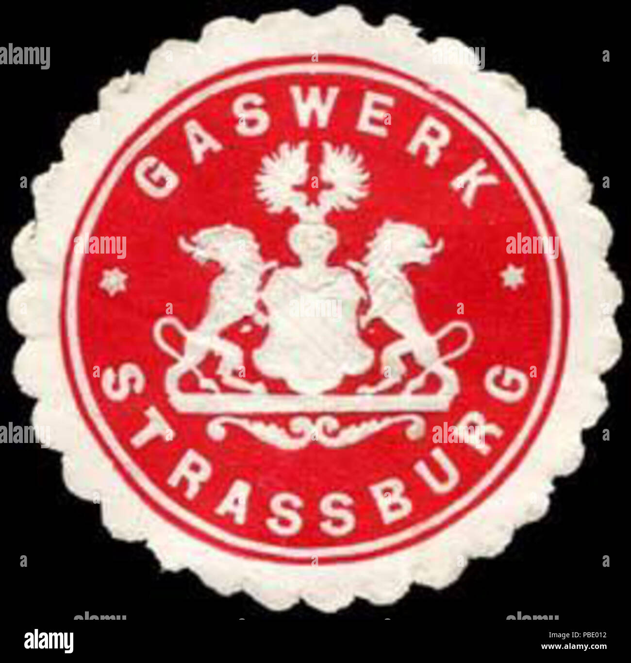 1359 Siegelmarke Gaswerk Strassburg W0240507 Stock Photo - Alamy