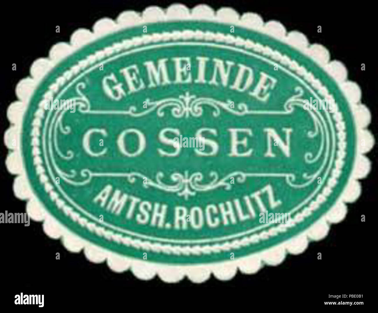 1362 Siegelmarke Gemeinde Cossen - Amtshauptmannschaft Rochlitz ...