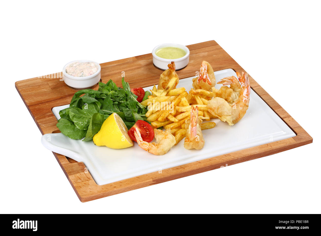 Japanese food fried fish sauce Cut Out Stock Images & Pictures - Alamy