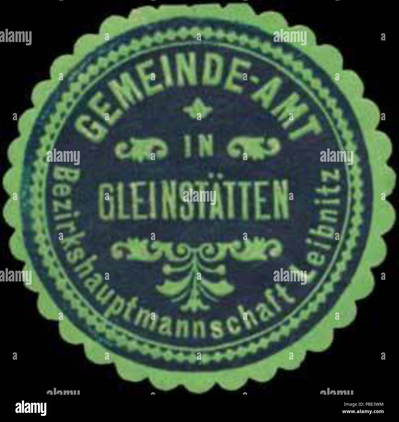 Alte Briefverschlussmarke aus Papier, welche seit ca. 1850 von ...