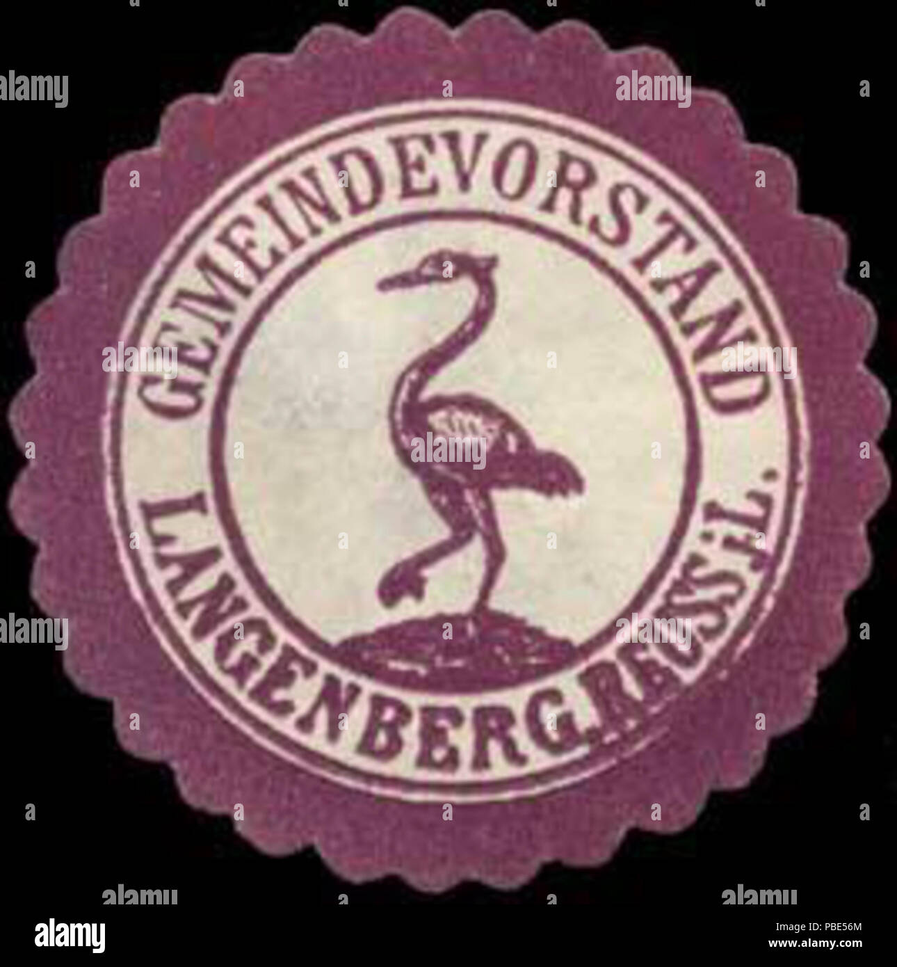 1389 Siegelmarke Gemeindevorstand Langenberg Reuss j. L. W0255938 Stock ...