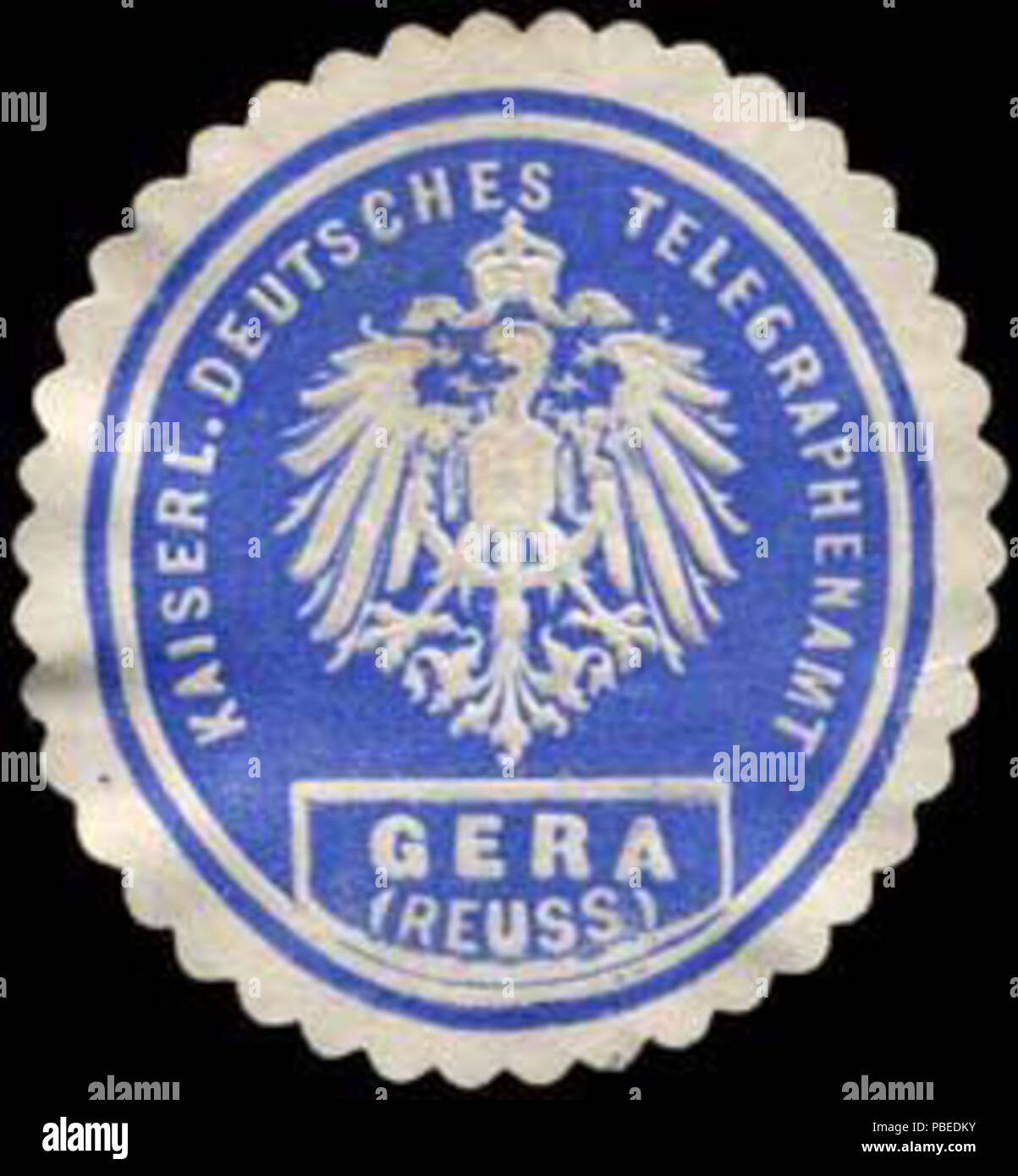 1437 Siegelmarke Kaiserlich Deutsches Telegraphenamt Gera (Reuss ...