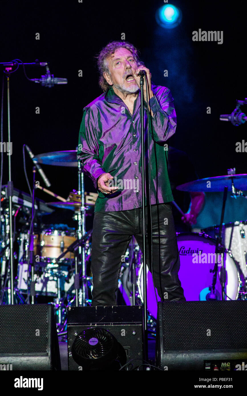 Milan Italy. 27 July 2018. The English singer-songwriter ROBERT PLANT ...