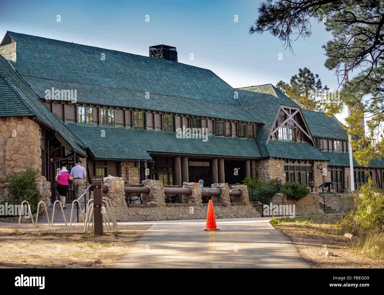 Utah, USA. 1st June, 2018. The two-story Bryce Canyon Lodge, with ...