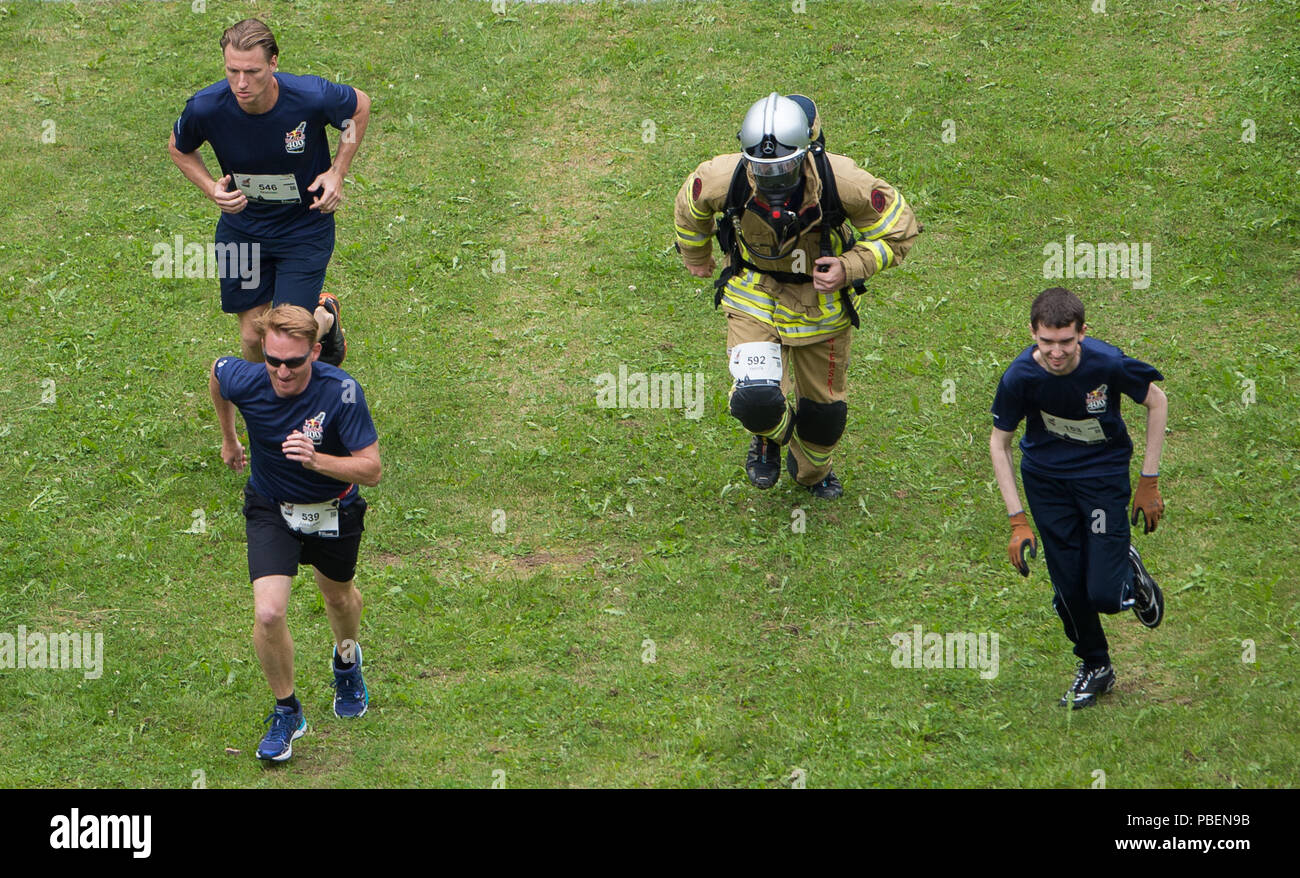 Titisee-Neustadt, Germany. 28th July, 2018. A participant of the Red ...