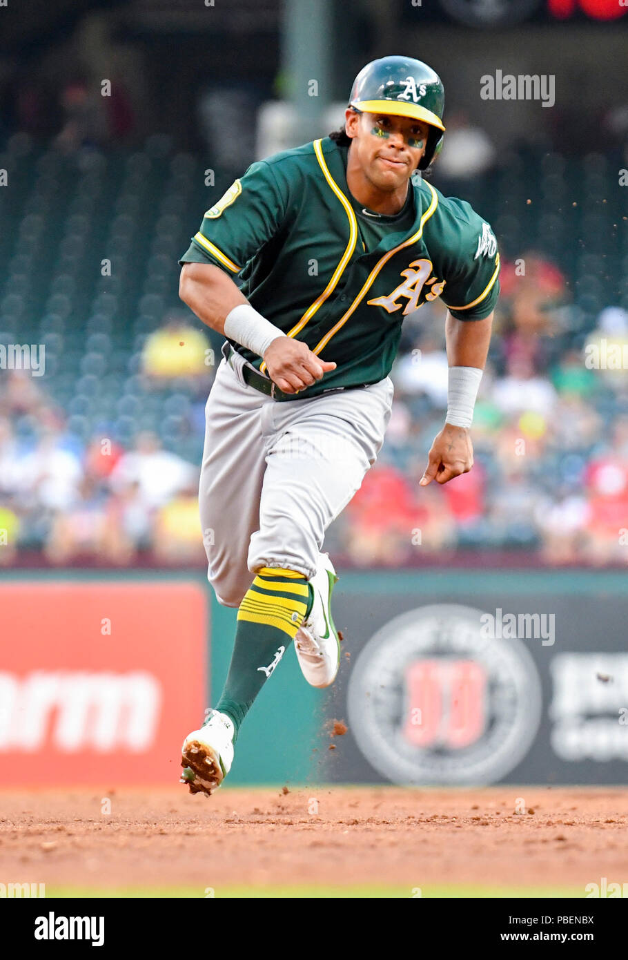 Jul 26, 2018: Oakland Athletics left fielder Khris Davis #2 during an ...