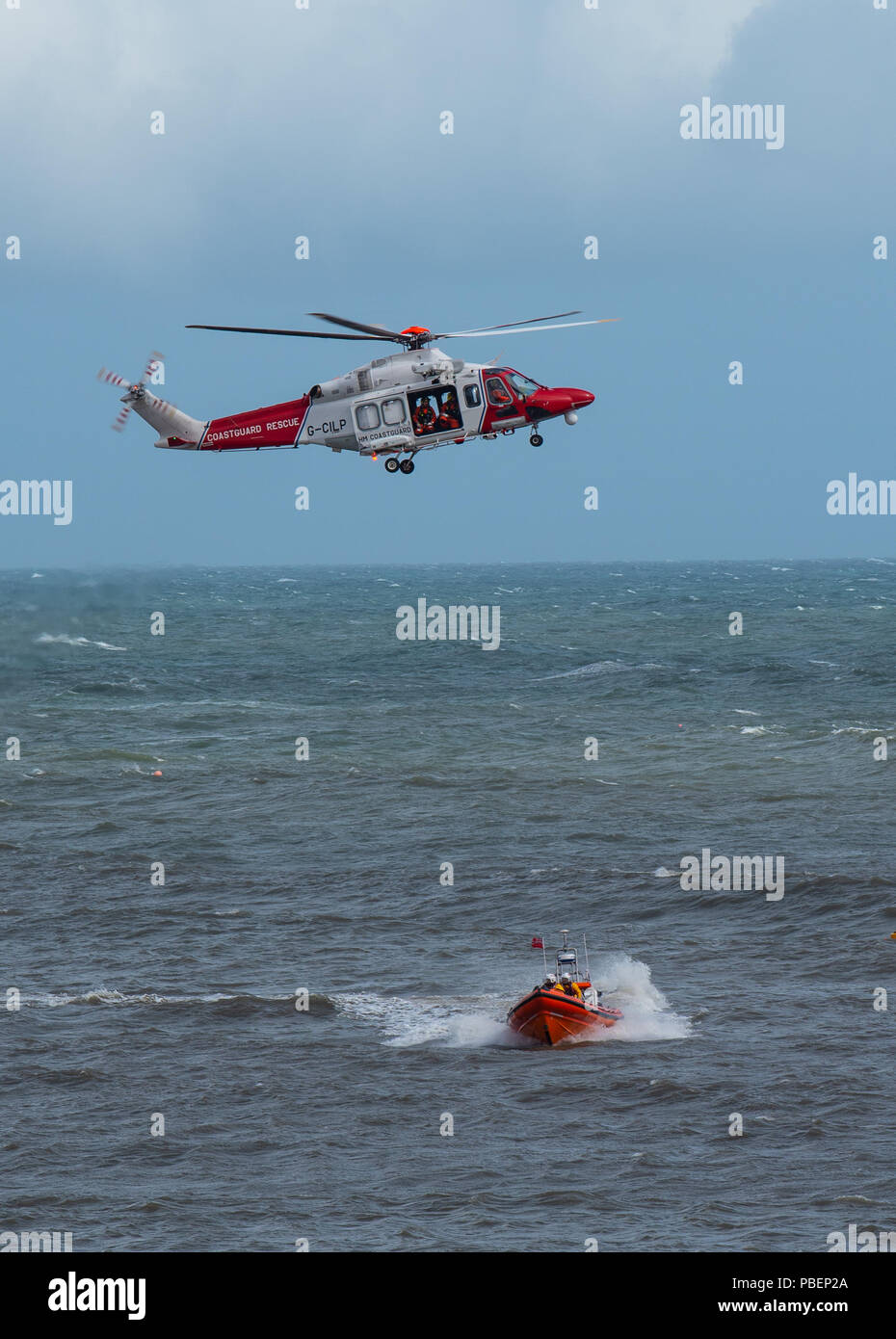 Stormy sea lifeboat hi-res stock photography and images - Alamy