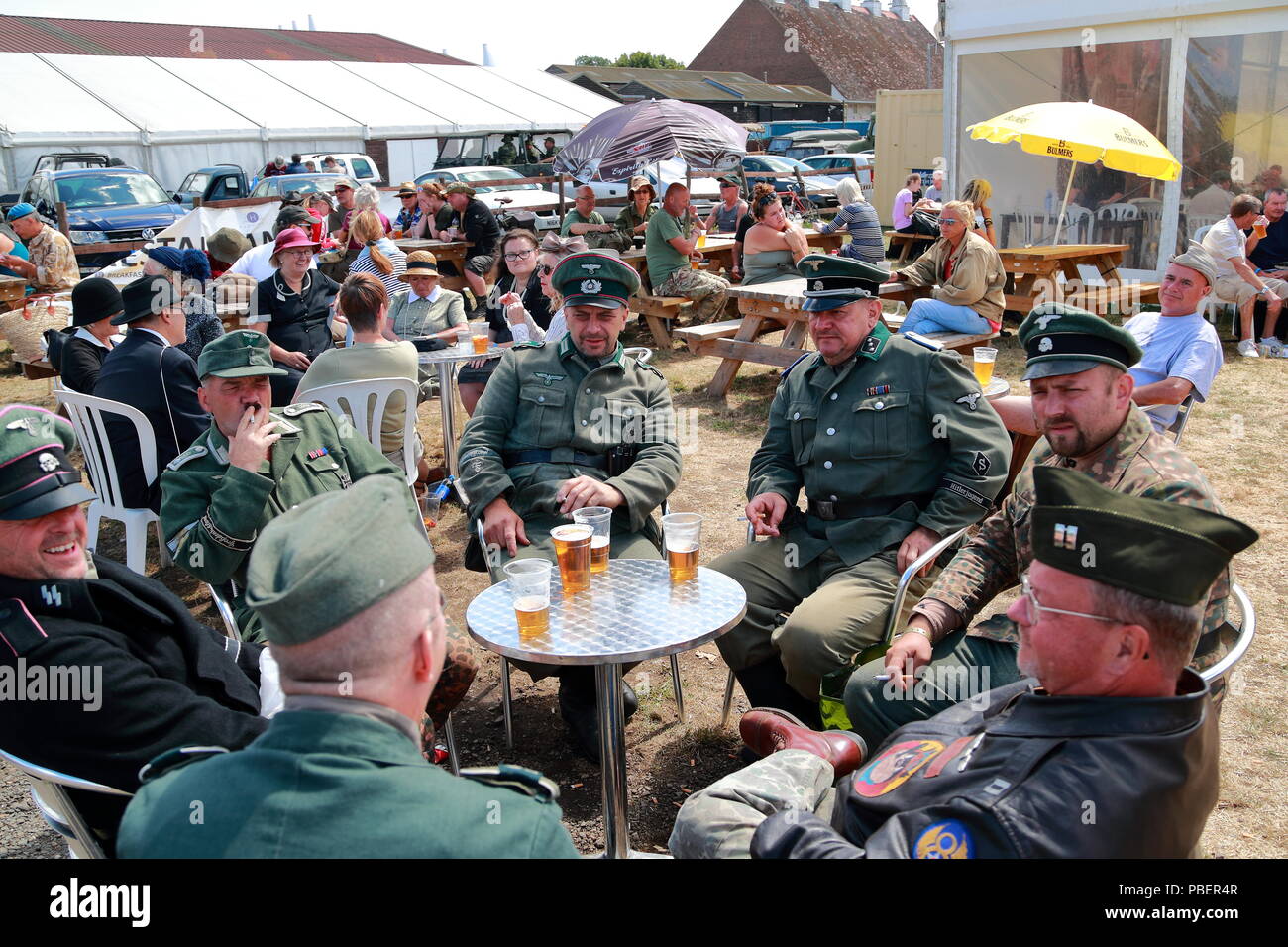 Kent, UK. 28th July 2018. Military enthusiasts gathered at Hop Farm in ...
