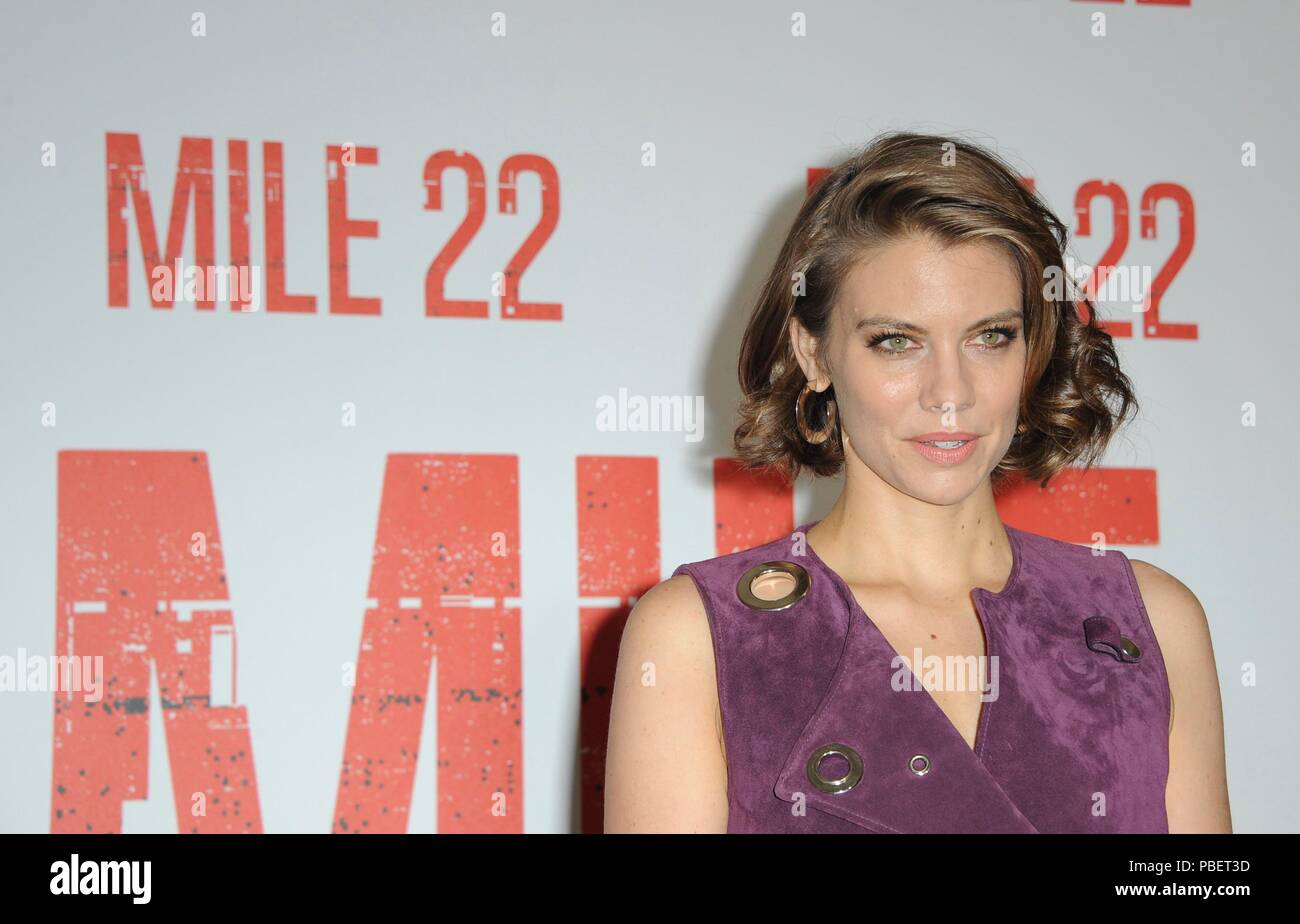 Los Angeles, CA, USA. 28th July, 2018. Lauren Cohan at arrivals for ...