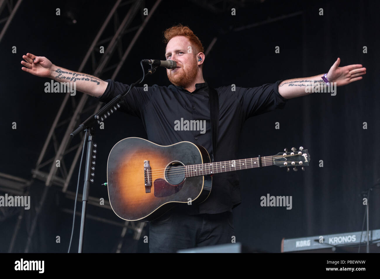 Dublin, Dublin, Ireland. 28th July, 2018. Ireland's Gavin James seen on ...
