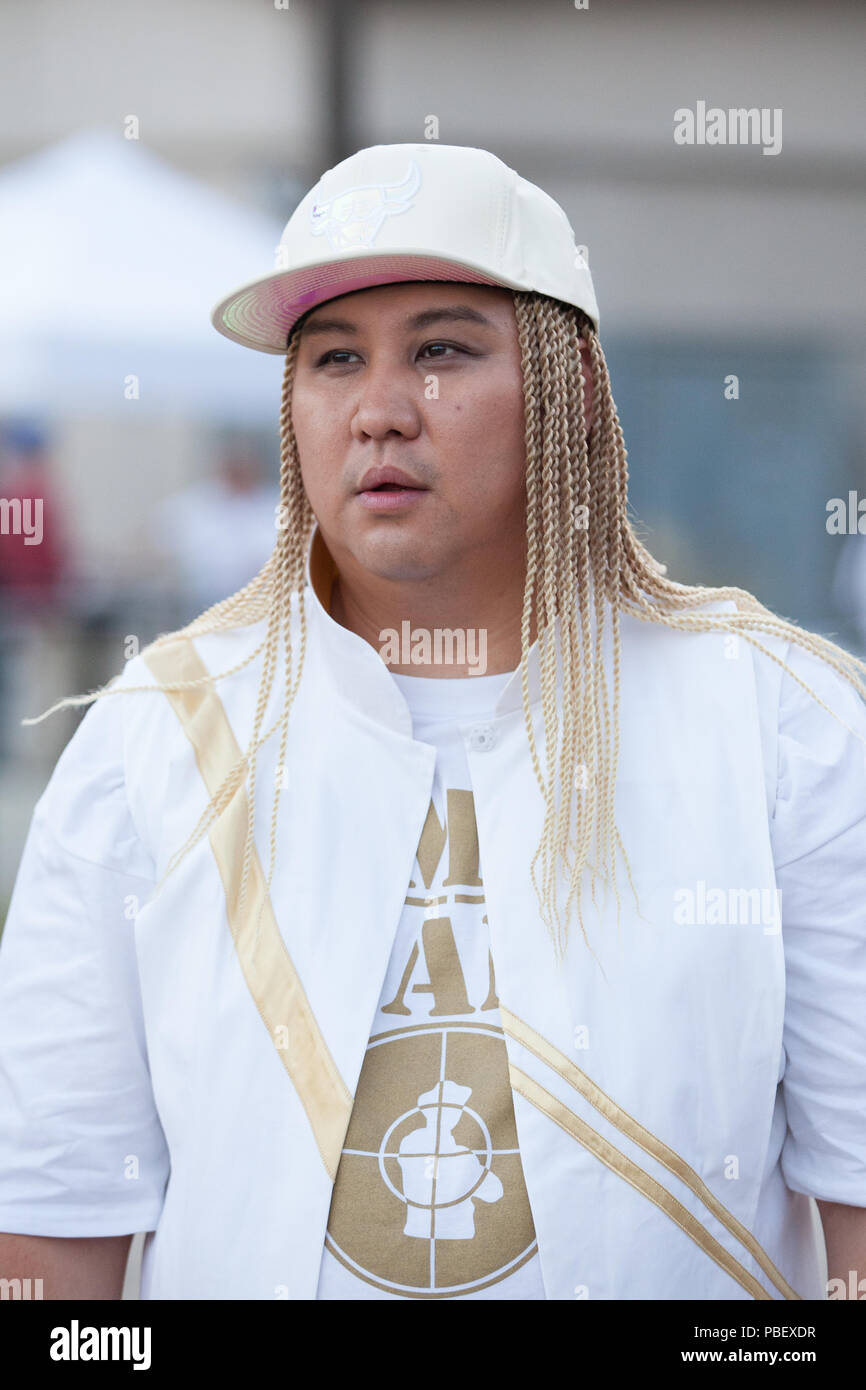 Los Angeles, California, USA. 27th July, 2018. Sammy Sam and Chuck D of ...