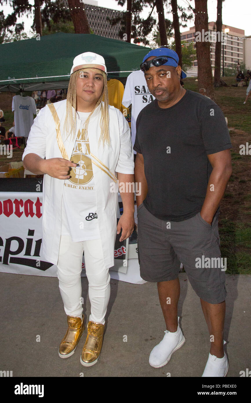 Los Angeles, California, USA. 27th July, 2018. Sammy Sam and Chuck D of ...