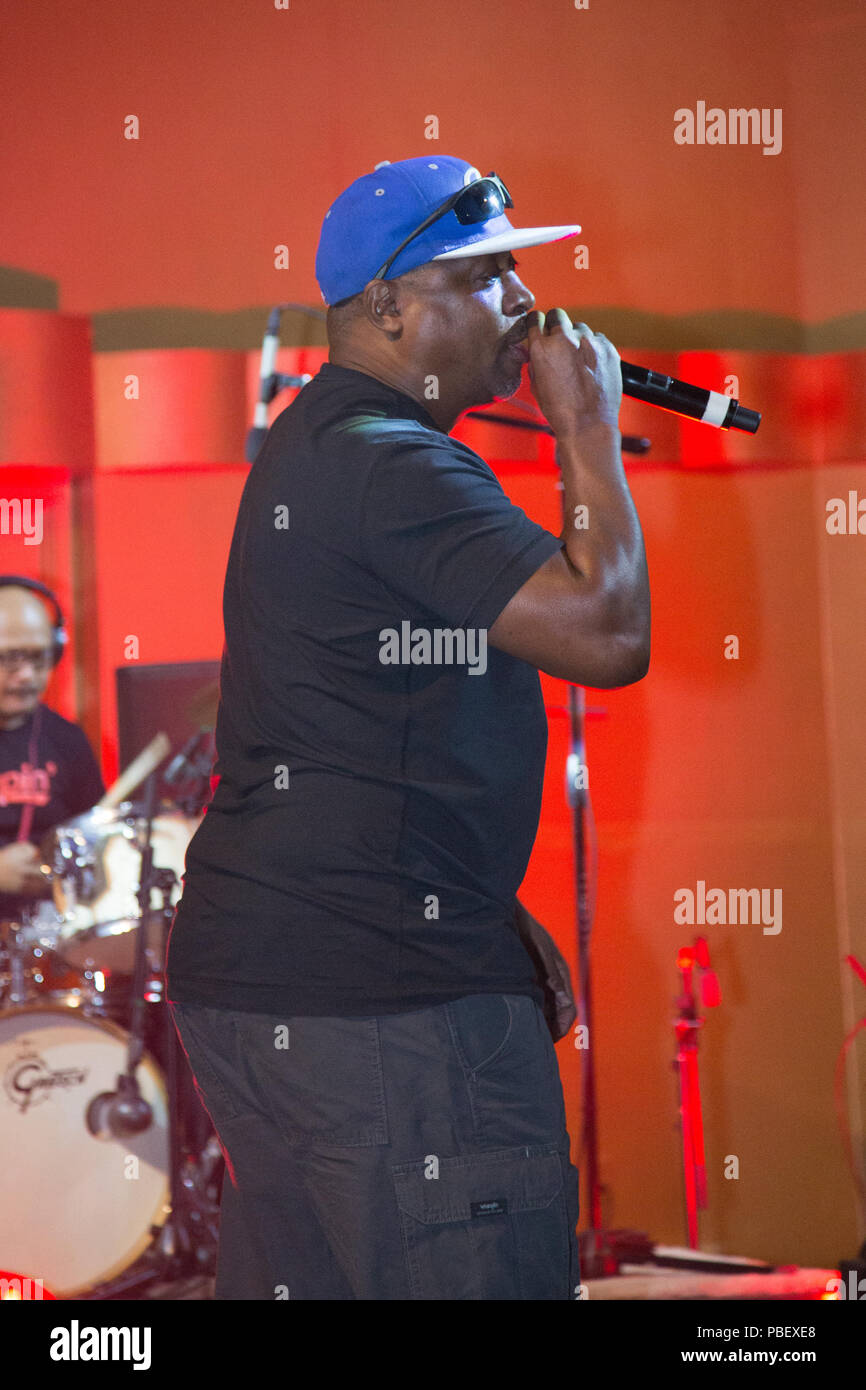 Los Angeles, California, USA. 27th July, 2018. Sammy Sam and Chuck D of ...