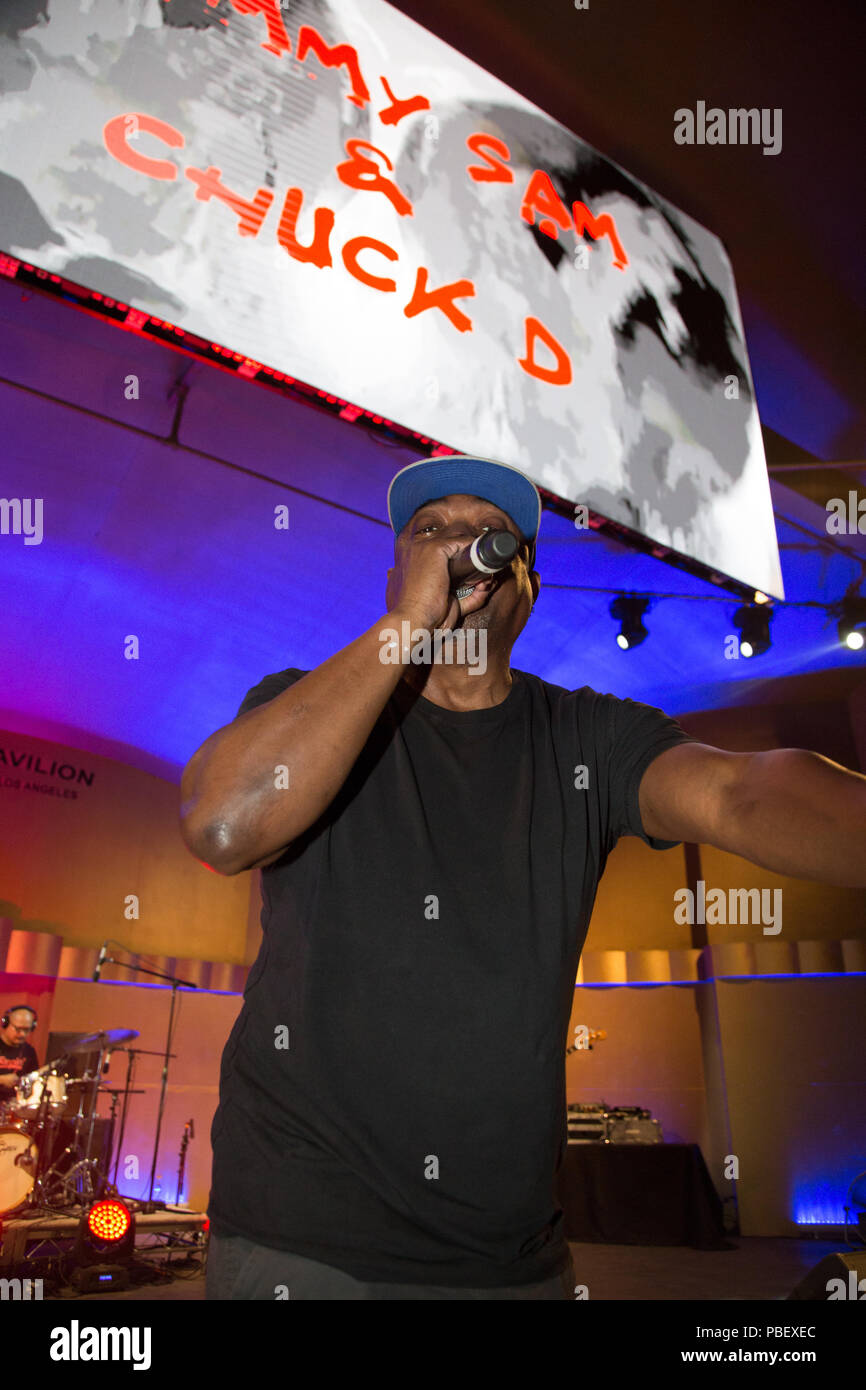 Los Angeles, California, USA. 27th July, 2018. Sammy Sam and Chuck D of ...