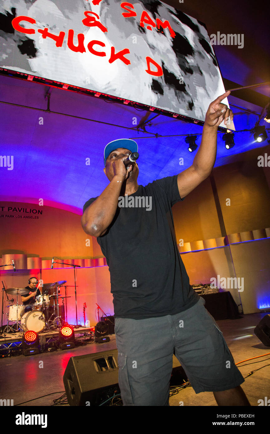 Los Angeles, California, USA. 27th July, 2018. Sammy Sam and Chuck D of ...