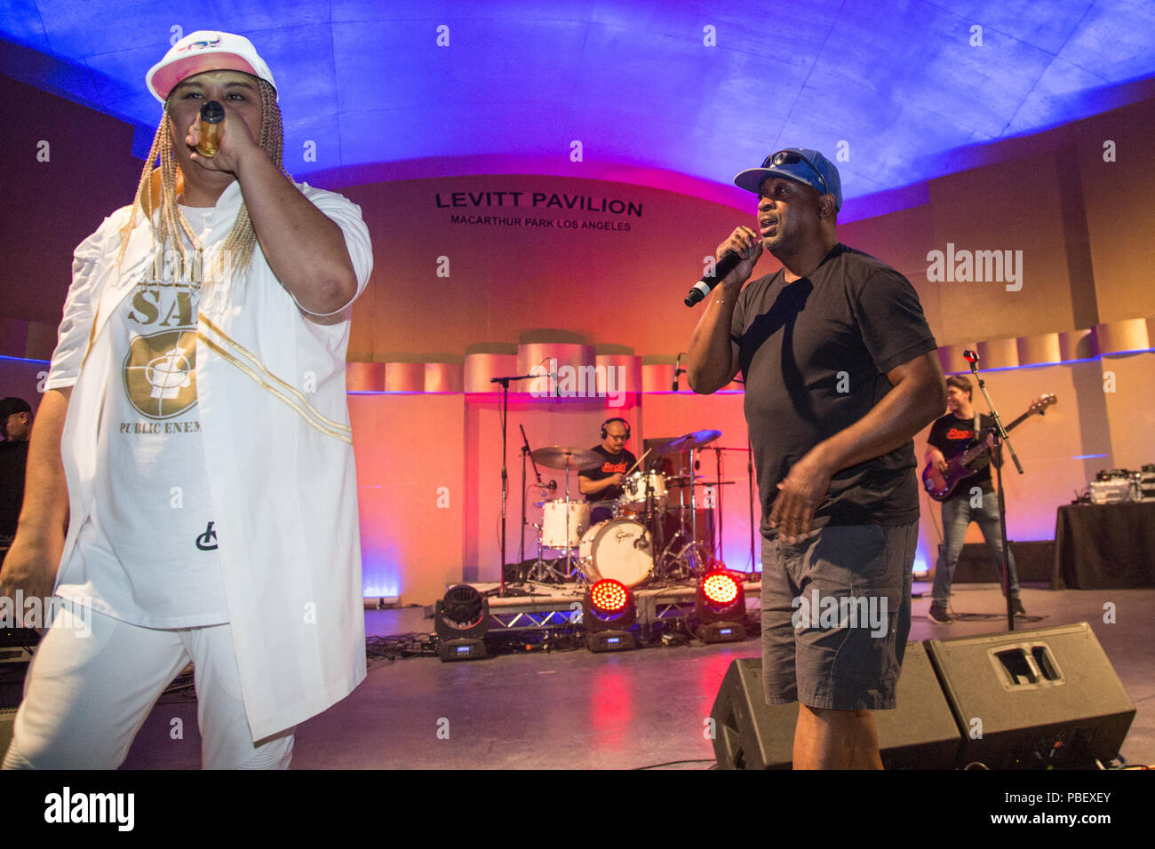 Los Angeles, California, USA. 27th July, 2018. Sammy Sam and Chuck D of ...