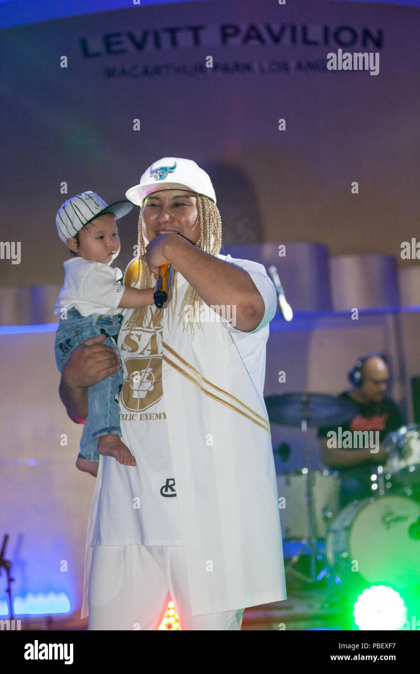 Los Angeles, California, USA. 27th July, 2018. Sammy Sam and Chuck D of ...