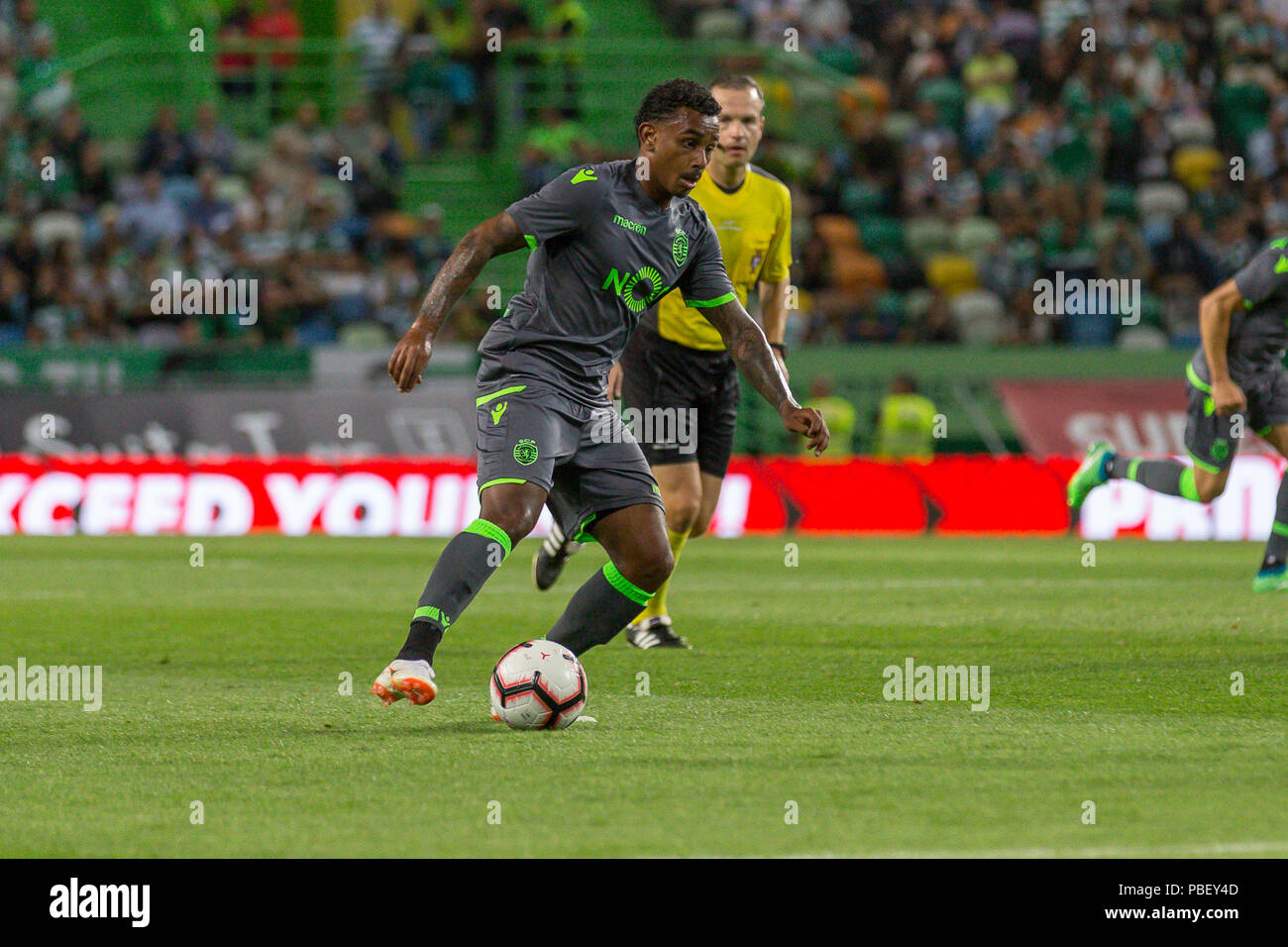 July 28, 2018. Lisbon, Portugal. Sporting's midfielder from Brazil ...