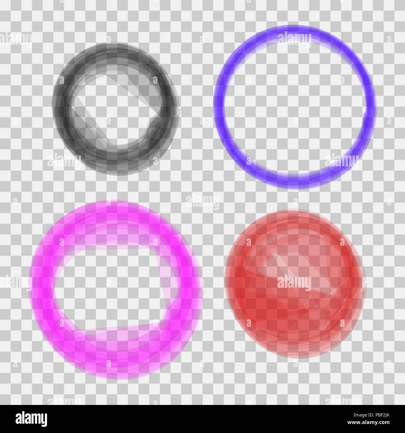 Abstract Blur Shapes on Transparent Background. Vector Design Elements ...