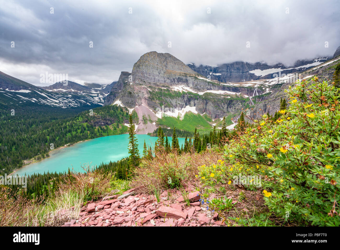 Grinnell glacier aerial hi-res stock photography and images - Alamy