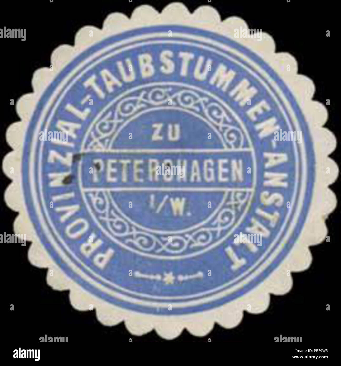 1497 Siegelmarke Provinzial-Taubstummen-Anstalt zu Petershagen i.W ...