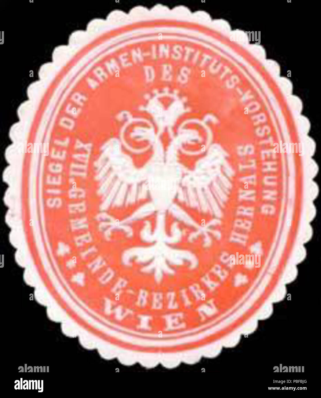 1505 Siegelmarke Siegel der Armen-Instituts-Vorstehung XVII. Gemeinde ...