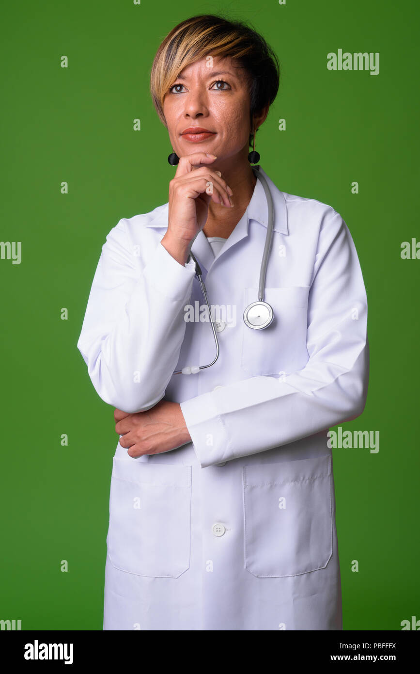 Female doctor green screen background hi-res stock photography and ...