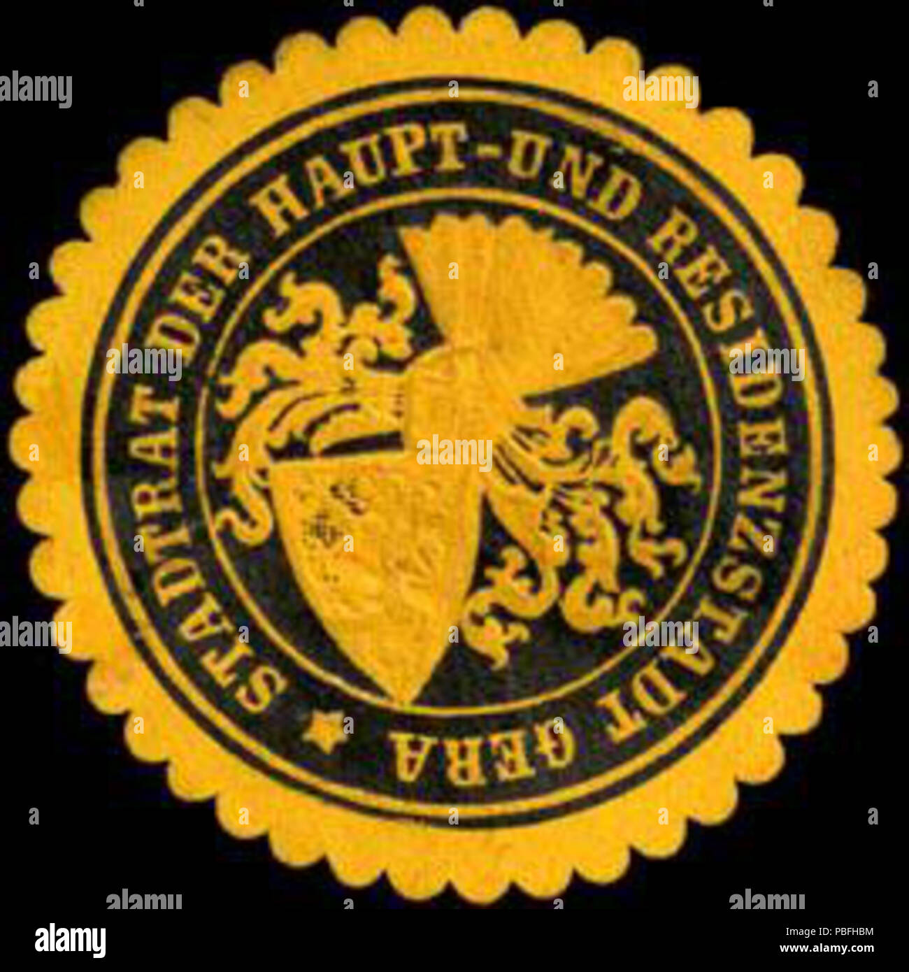1524 Siegelmarke Stadtrat der Haupt - und Residenzstadt Gera W0220511 ...