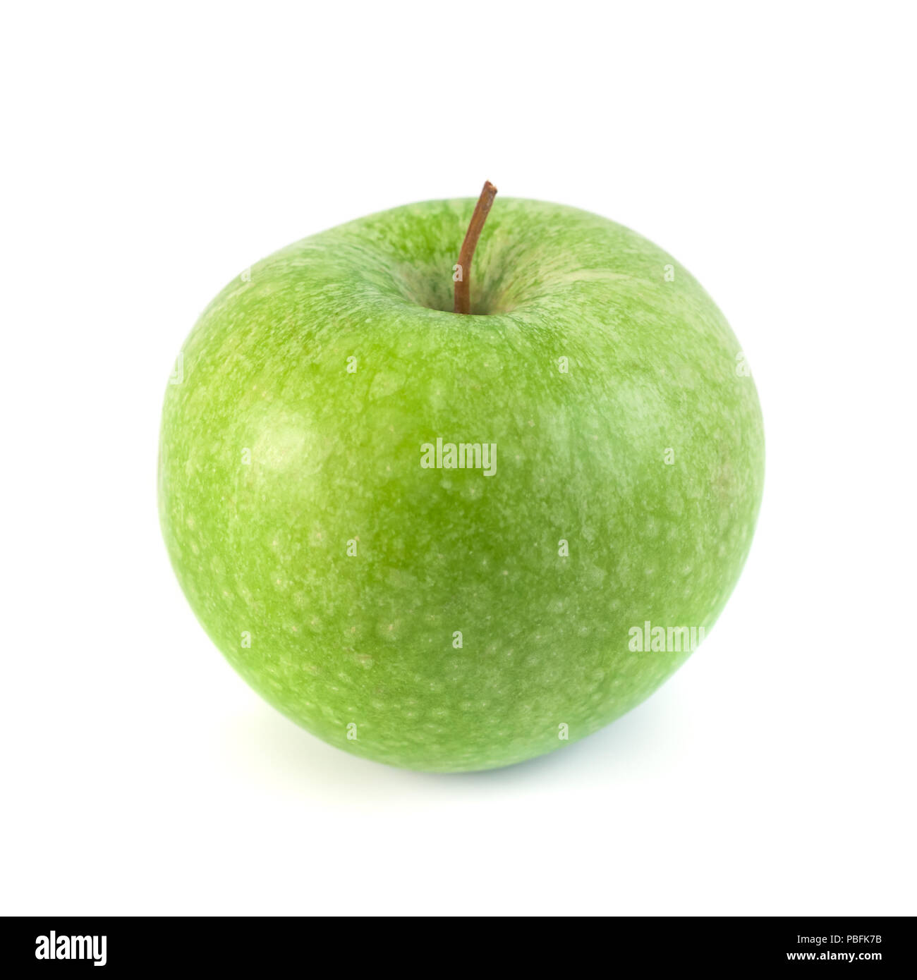 one green apple isolated on a white background Stock Photo - Alamy