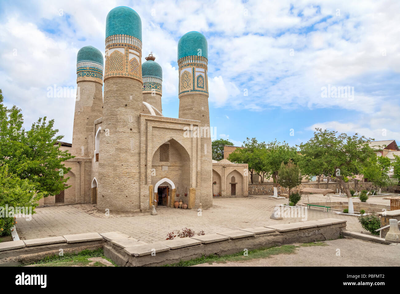 Chor Minor - a historic mosque with four towers in Bukhara, Uzbekistan Stock Photo - Alamy