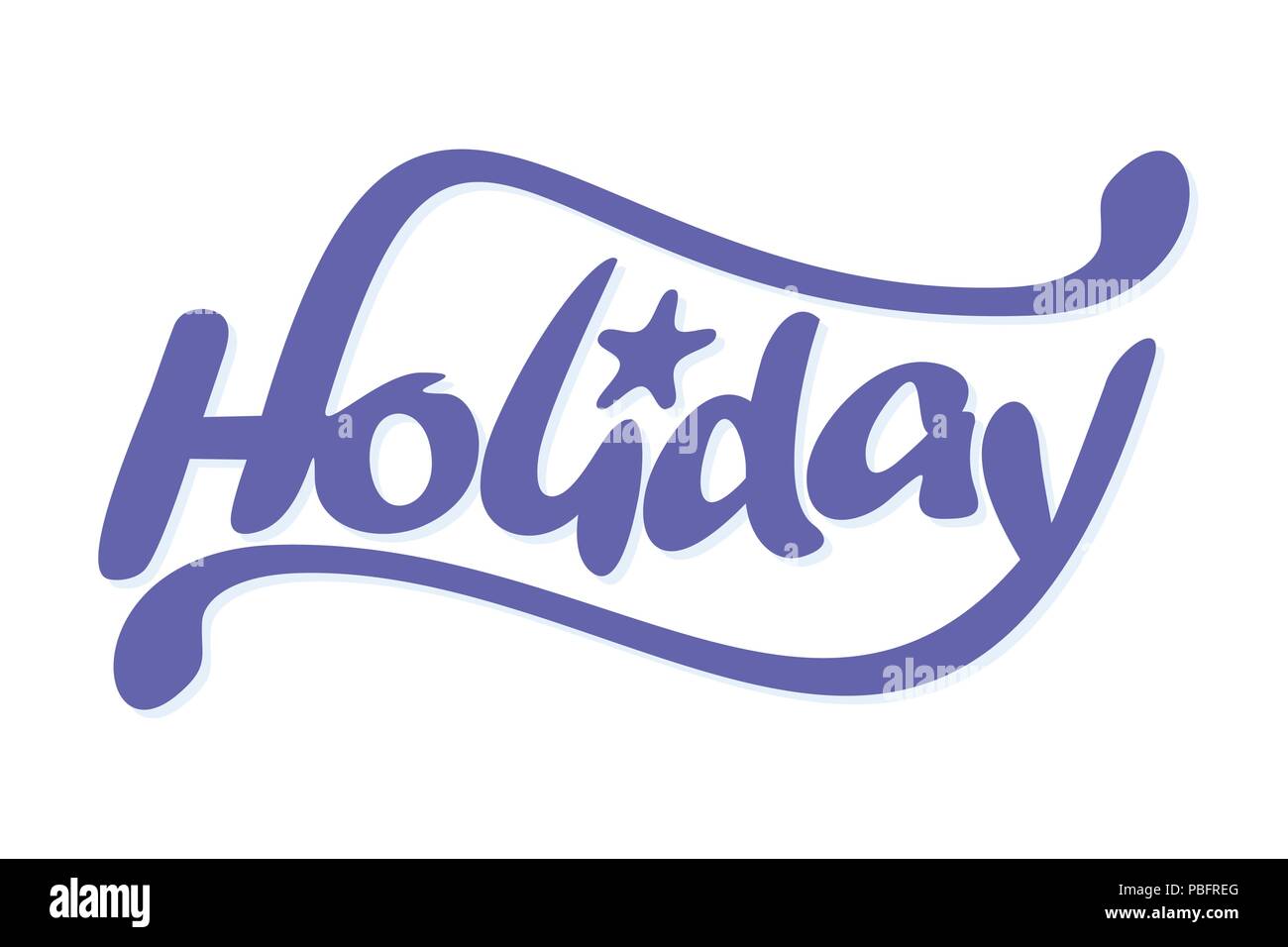 Calligraphy holiday word, script handwriting Stock Vector Image & Art ...