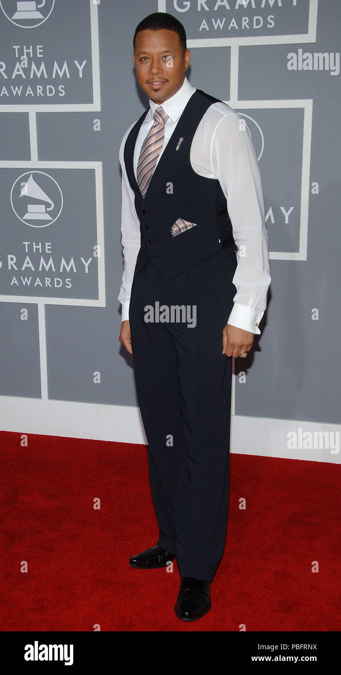 Terrence Howard arriving at the 49th Annual Grammy's at the Staples ...