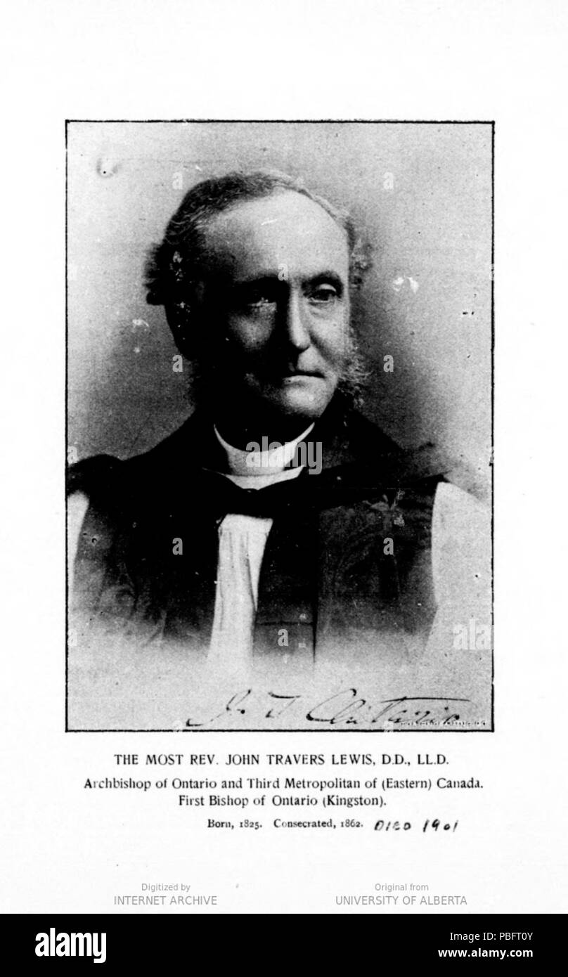 1697 The Rt. Rev. John Travers Lewis Stock Photo - Alamy