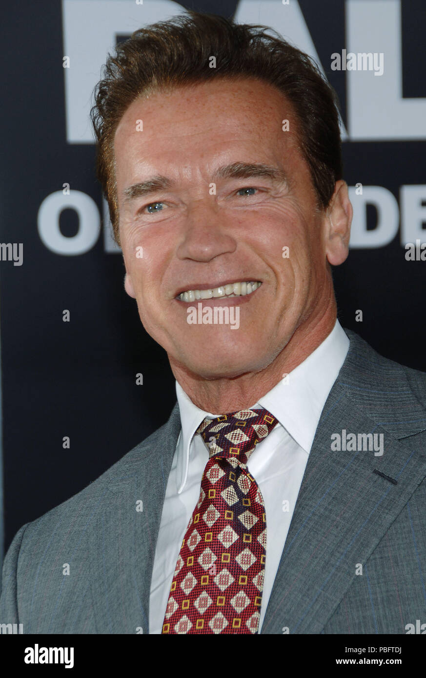 Arnold Schwarzenegger arriving at the ROCKY BALBOA Premiere at the ...