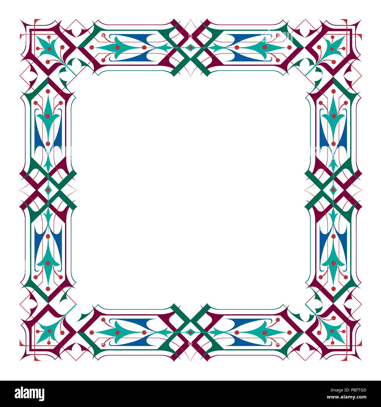 Carpet frame art design border Cut Out Stock Images & Pictures - Alamy