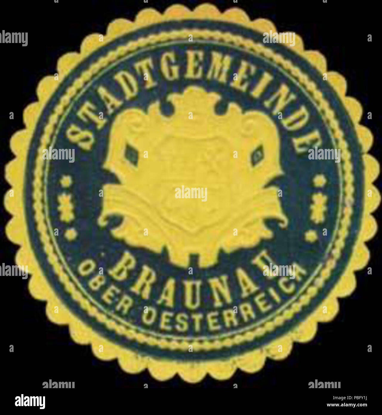 1520 Siegelmarke Stadtgemeinde Braunau W0338686 Stock Photo - Alamy