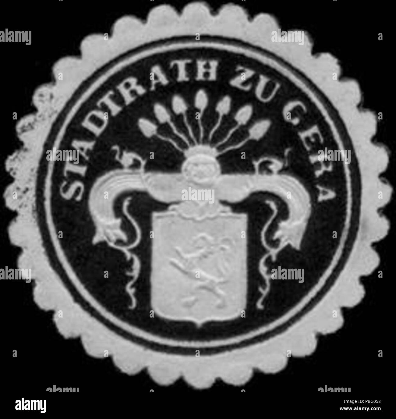 1527 Siegelmarke Stadtrath zu Gera W0313467 Stock Photo - Alamy
